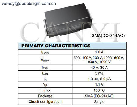 S1A S1M 50-1000V SMA DO214AC Surface Mount Standard diode rectifiers M ...