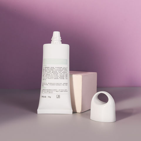 China 70ml Plastic Soft Cream Tube Flat Oval Shape With Hanging Hook ...