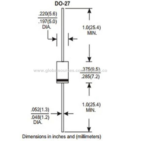 China 3.0A GW High Efficiency Diode Glass Passivated DO-27 HER301 ...