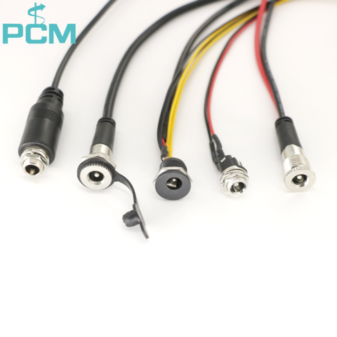China 5.5×2.1MM DC Connector Plug With Screw Locking And Metal Panel ...