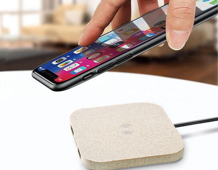 New Mini Eco Biodegradable Wheat Straw Charger Pad Material 5w Square ...