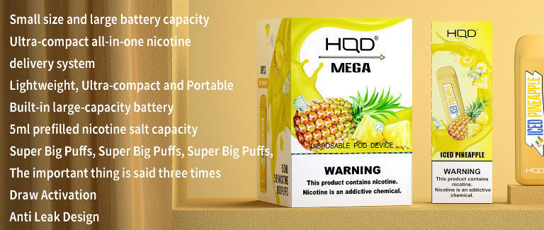 China HQD MEGA 1800pfs 13 colors available 2021 most popular Disposable Vape original HQD on ...