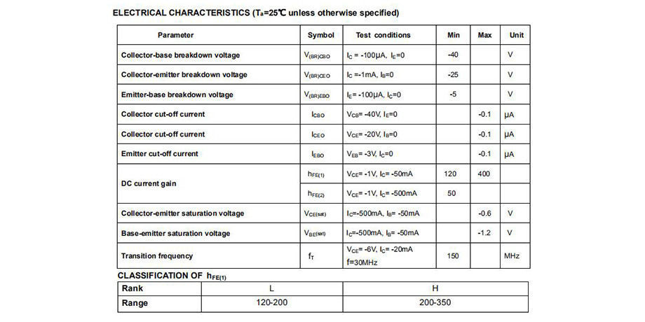 SOT-23 S8550 smd 2TY Triode Transistor low voltage high current PNP ...