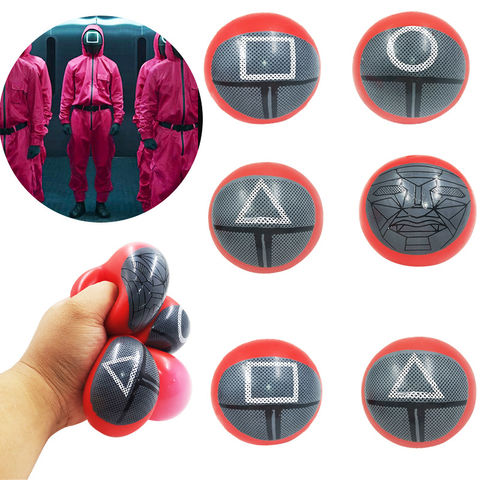 China Squid game flour ball TPR pinch decompression ball Korean squid ...