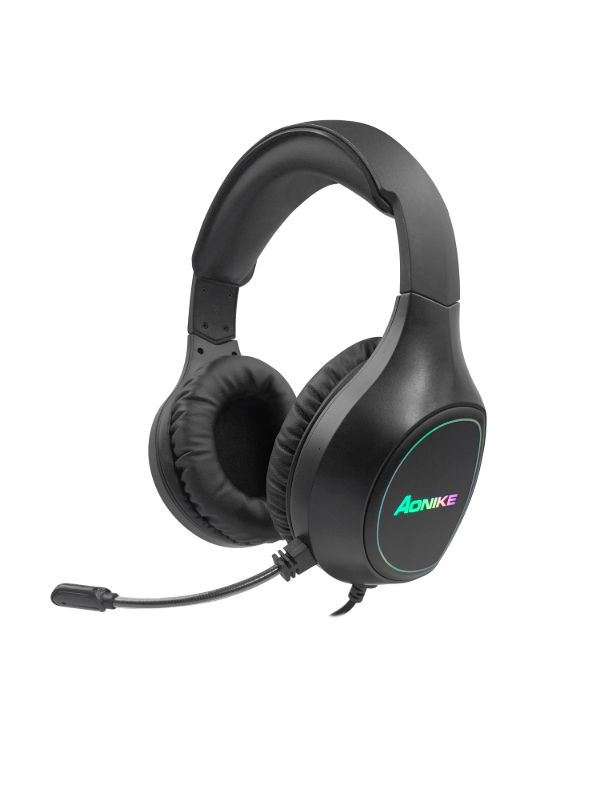 RGB flashing LED gaming headsets,usb+3.5mm port computer headphones ...