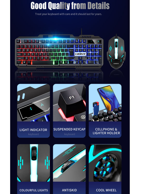 China Gamer Mouse Keyboard Set Computer Laptop Backlit Combo Gaming ...
