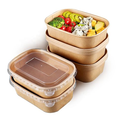 China Eco friendly biodegradable disposable paper takeaway bento lunch ...