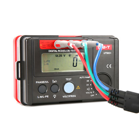 China UT582+ Digital RCD (ELCB) Tester Leakage Switch Tester AUTO RAMP ...