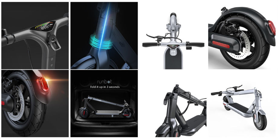 China Runbot Hot Sale Long Range Foldable Electric Scooter 350w Fast ...