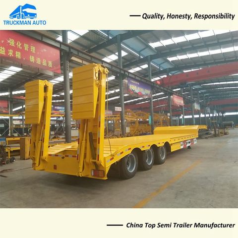 China 13 Meters Low Loader Semi Trailer on Global Sources,Low Loader ...