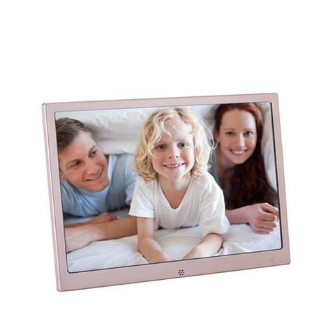 China 12-inch metal shell high decoding digital photo frame, supports ...