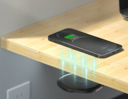 KPON Hidden Wireless Charger Long Distance On or Under Desk Invisible ...