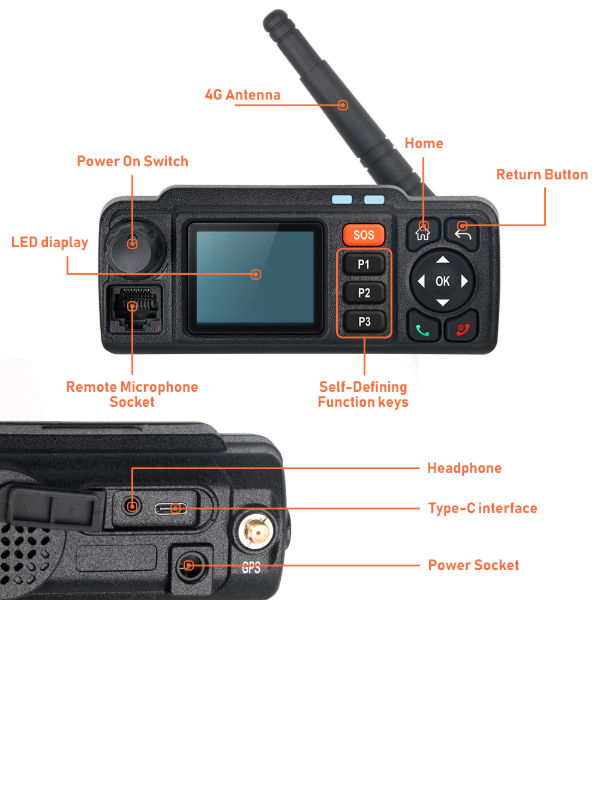 China M6 Mobile walkie talkie,PTT,Touch screen,LET/WCDMA/GSM,moble ...