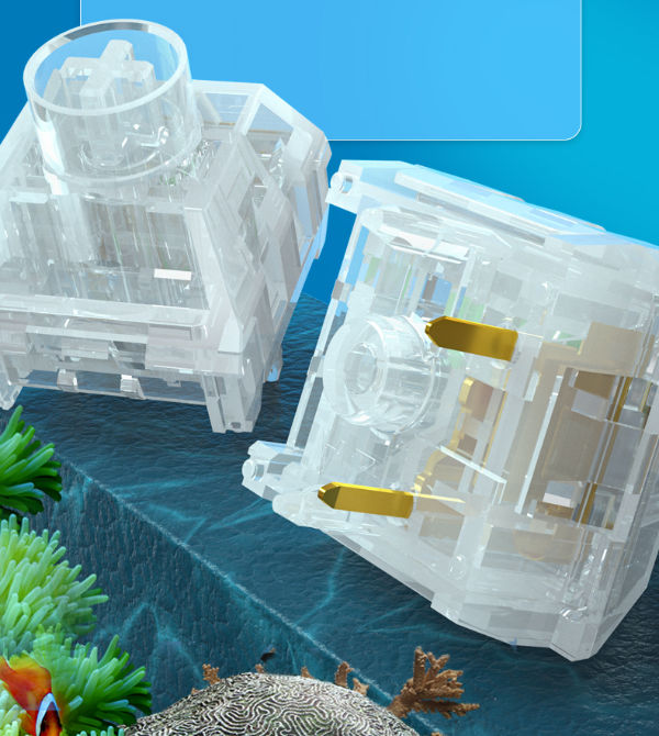 Kailh Jellyfish BOX Switch, Keyboard Switch, clear stem, Linear ...