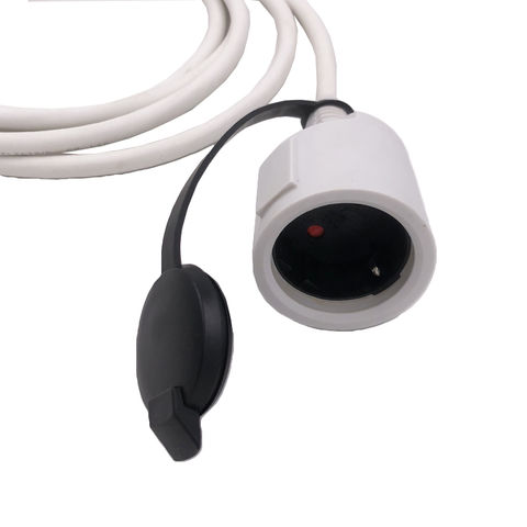 China 16A 250V Schuko VCEE7/7 plug to female socket waterproof outdoor ...