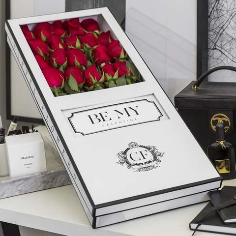 China Long Stem Roses Flower Cardboard Box With Window Flower Bouquet ...