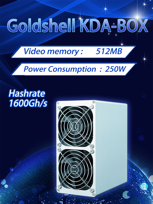 China Dcloud 2021 Brand New Miner Goldshell KDA-BOX 1600G 205w KDA Coin ...