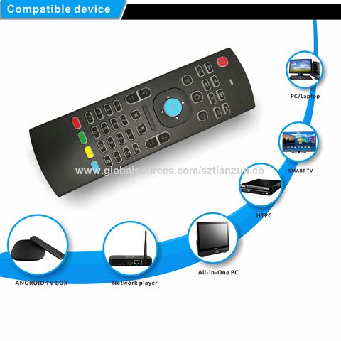China 2.4GHz 6-axis motion sensing air mouse with QWERTY keyboard and ...