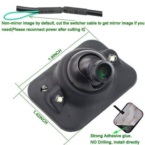 China 2 LED night vision wide angle waterproof parking security backup ...