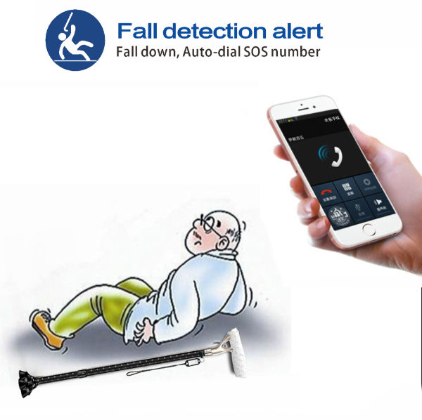 China Outdoor Walking Stick 4G Smart walking cane with Calling, Fall ...