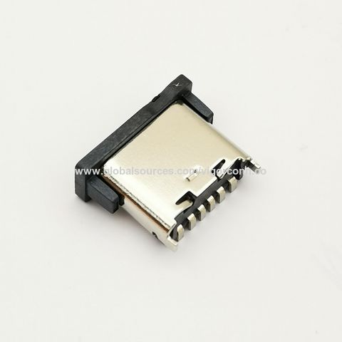 China USB Type C connector 6PIN H=6.5mm Vertical SMT Type Female 3.1USB ...