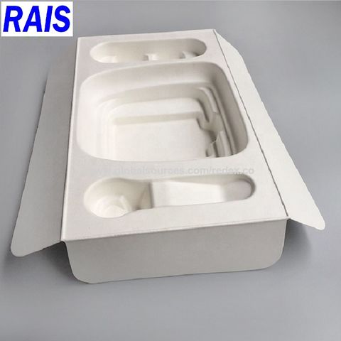 China Bagasse pulp molded packaging tray,molded fiber inner tray,molded ...