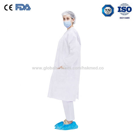 China Disposable PP+PE SMS lab coat surgical isolation gown with CE ...