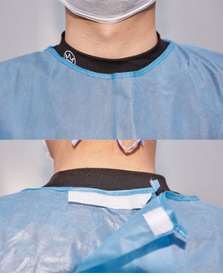 China Disposable PP+PE SMS lab coat surgical isolation gown with CE ...