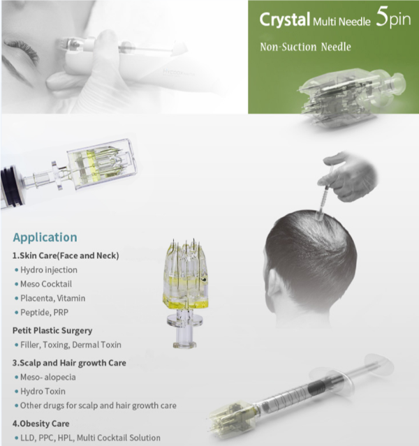 China Crystal care multi needle 5pin non-suction needles for hyaluronic ...