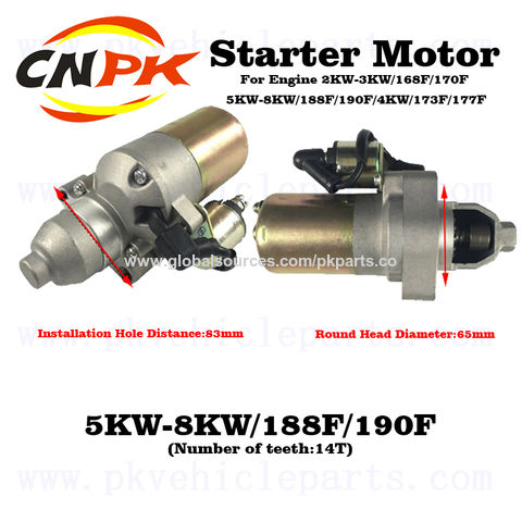 China Starter Motor for Gasoline Engine 2KW-3KW/168F/170F/4KW/173F/177F ...