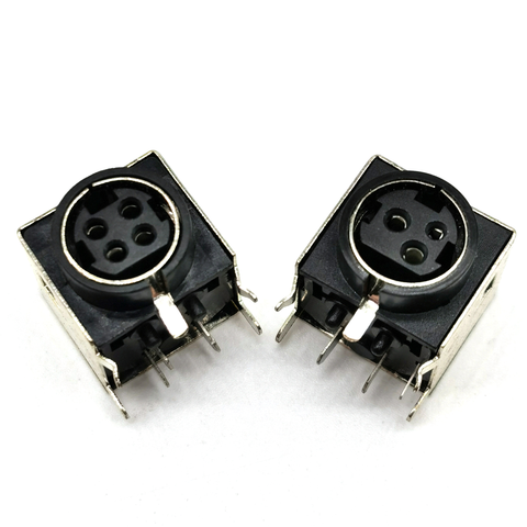 China Black DIN 4 Pin Female PCB Mount on Global Sources,Video ...