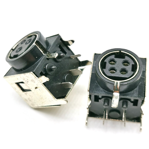 China Black DIN 4 Pin Female PCB Mount on Global Sources,Video ...