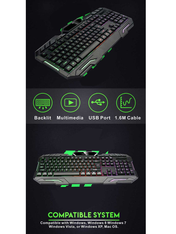 China Best Selling Wired Backlight USB Backlits Computer Gaming ...