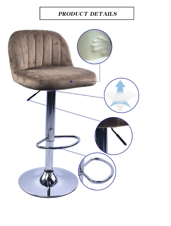 China Bar Stool Modern Style Brown Chinese Factory Wholesale High ...