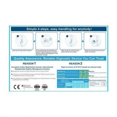 China CE Approved Medical Nasopharyngeal Swab Antigen Saliva Sputum ...