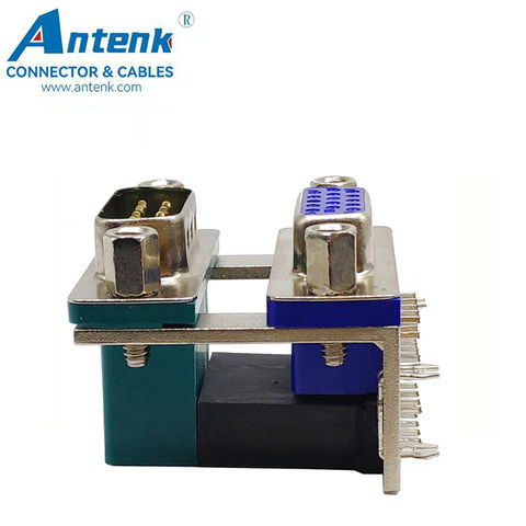 China Staking Type Connector D SUB 15 Pin Female to D-SUB 9Pin Male for ...