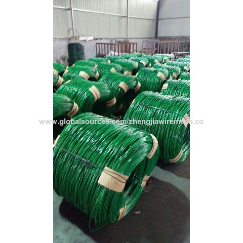 China Green color PVC coated wire,iron wire for mesh on Global Sources ...