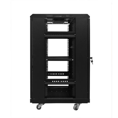 China Black Iron 19 Inch 22U Big Size Floor Network Cabinet Server Rack ...