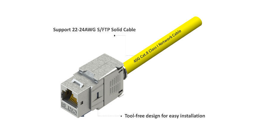 Taiwan GHMT Verified Cat.8 STP Tooless Cable Keystone on Global Sources ...
