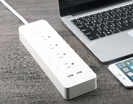 Wi-Fi Remote Control AC power strip, Smart surge protector Wi-Fi power ...