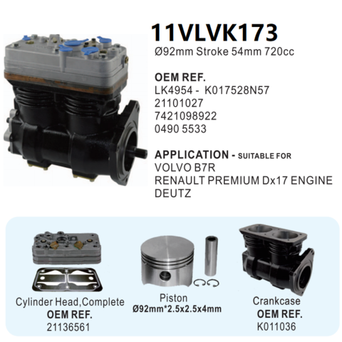 China Air compressor suitable for FM9/FM12/FH16,RVI,REF NO.4123520040 ...