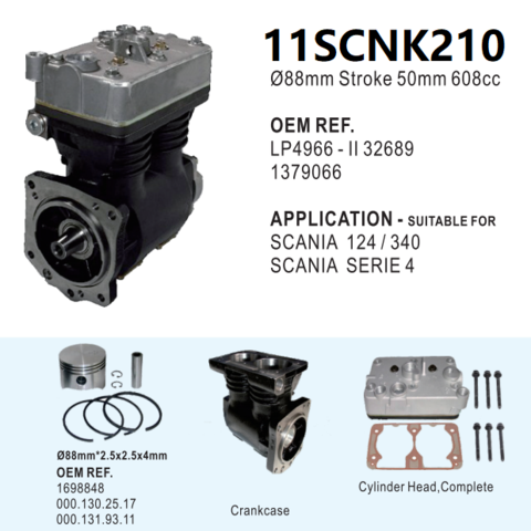 China Air compressor suitable for SCANIA N94/SCANIA 4 SERIES BUS,OEM ...