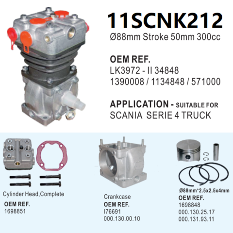 China Air compressor suitable for SCANIA N94/SCANIA 4 SERIES BUS,OEM ...