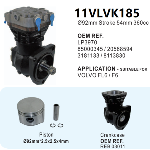 China Air compressor suitable for VOLVO B10L/B10LA/B10L CH,REF NO ...