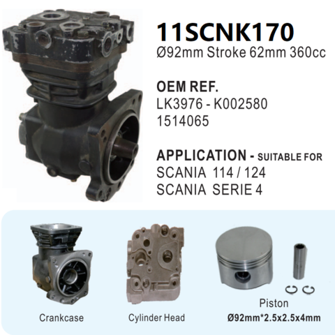 China Air compressor suitable for SCANIA 124/340/SERIE 4,OEM REF.LK4941 ...