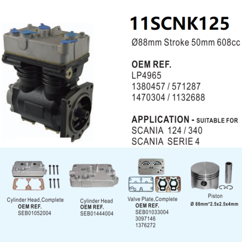 China Air compressor suitable for SCANIA 124/340/SERIE 4,OEM REF.LK4941 ...