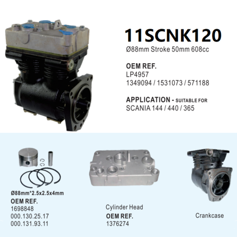 China Air compressor suitable for SCANIA 124/340/SERIE 4,OEM REF.LK4941 ...