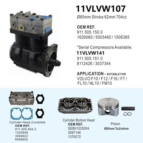 China Air compressor suitable for VOLVO FM9/FM12/FH16/FH12/NH12,RVI 480 ...
