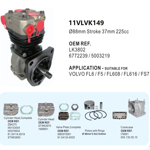 China Air compressor suitable for VOLVO FH12/FH16/FM,LP4985/20429339 ...