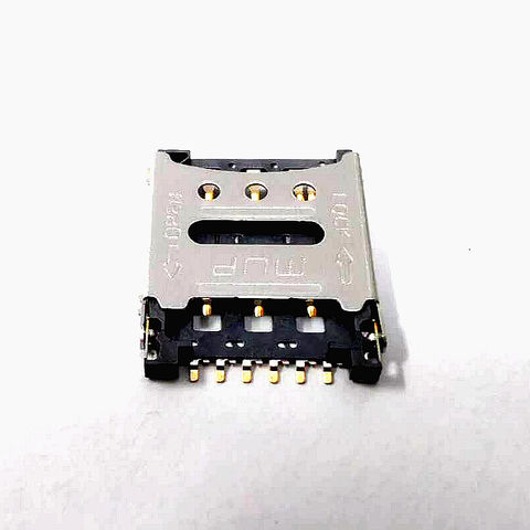 China 6 PIN Hinge Type NANO SIM Card Connectors H1.40MM with switch PIN ...